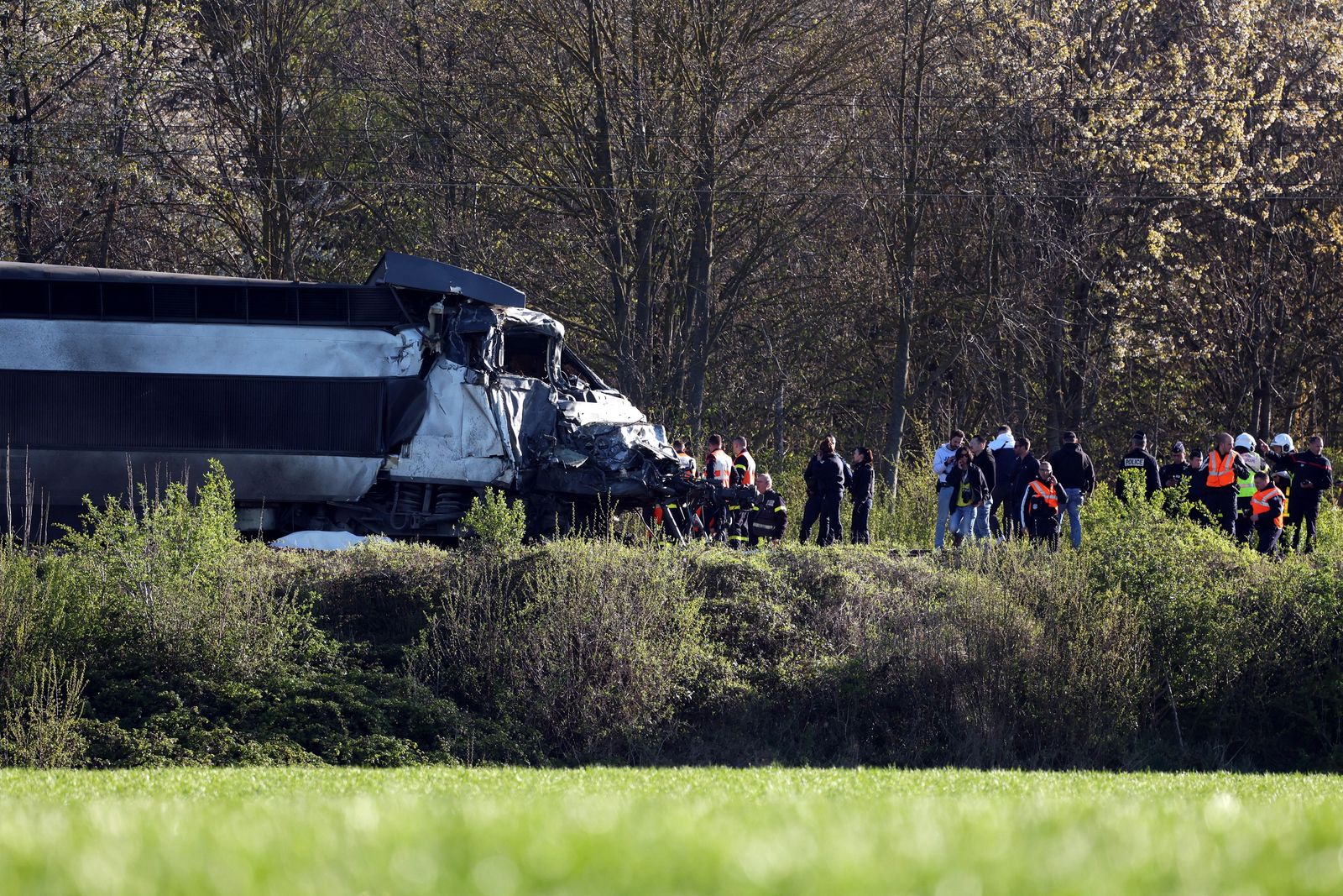 French high-speed train collides with military truck, killing train driver