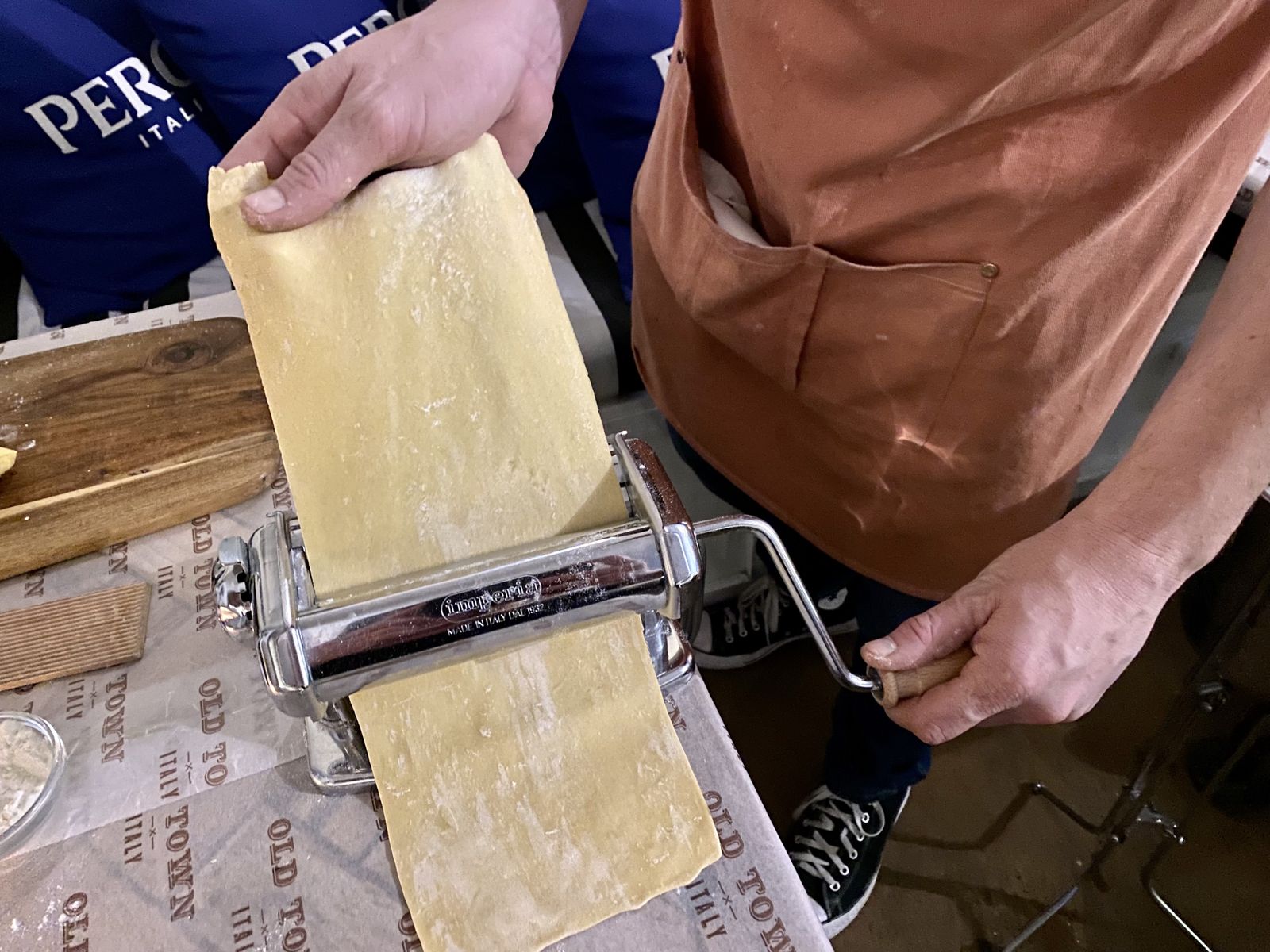 The King of Carbonara in the kitchen at Scala Pasta