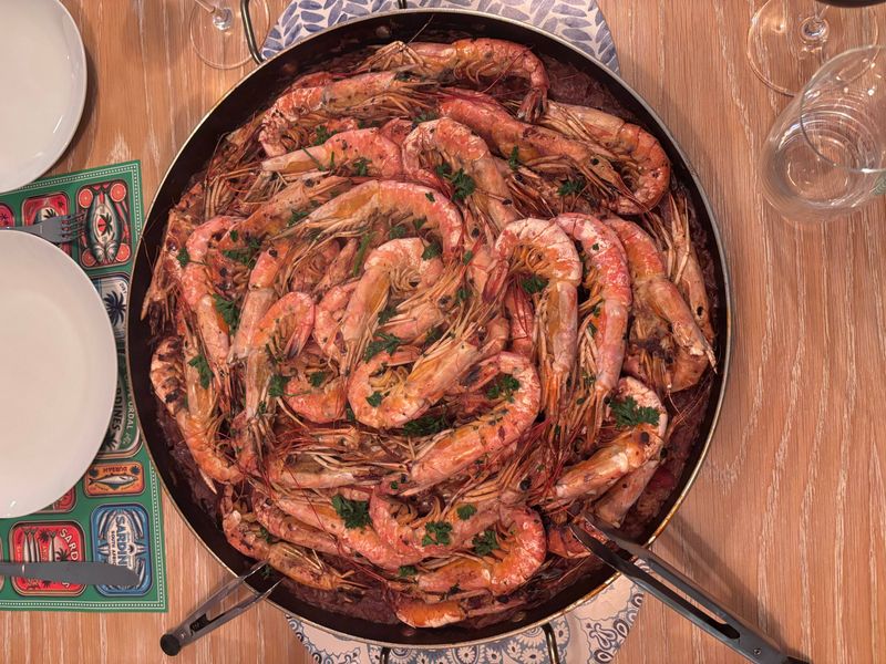 Prawns and Portuguese rice (plus: biltong soup)