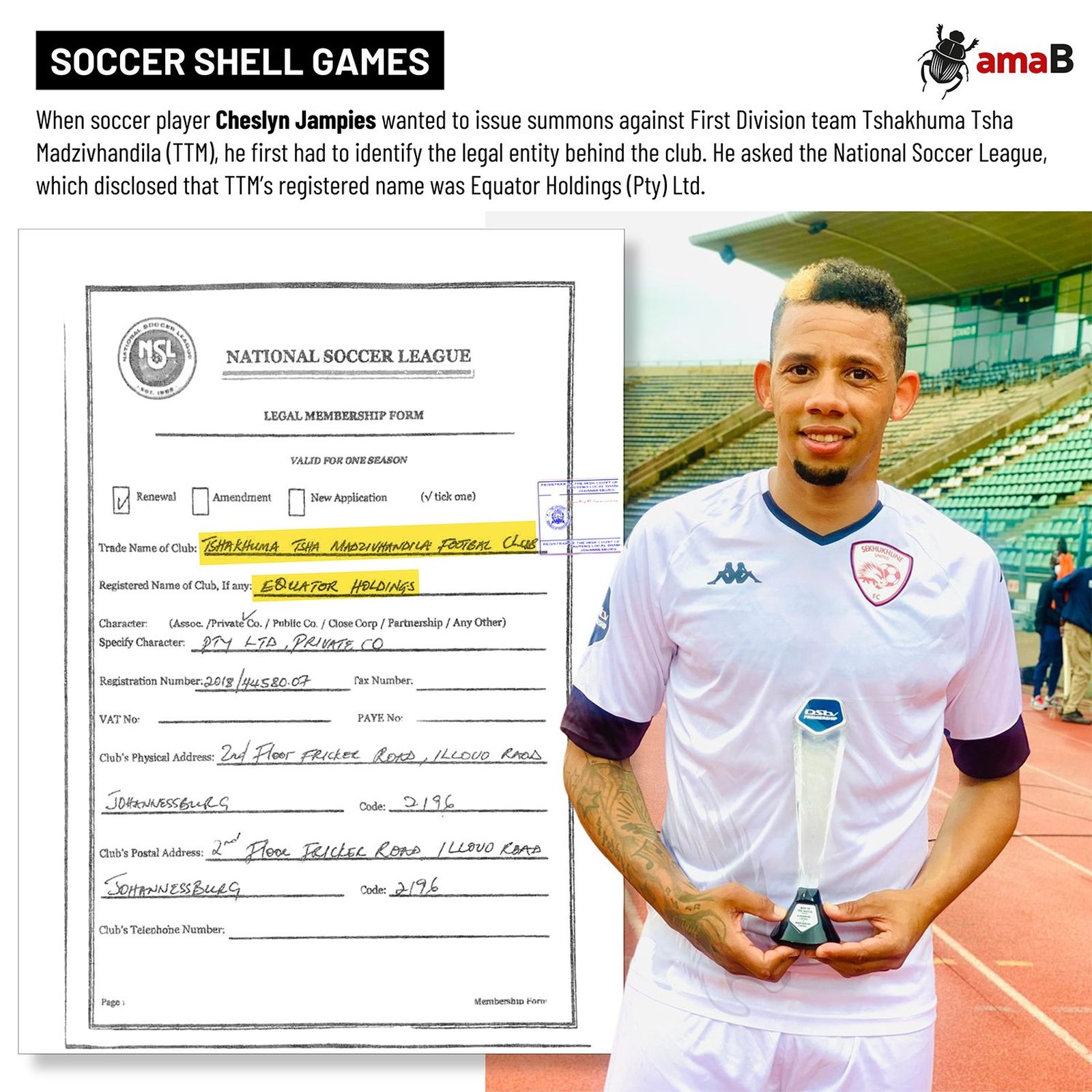 Delinquent soccer club boss seeks to revive $1.2bn gas deal with PetroSA