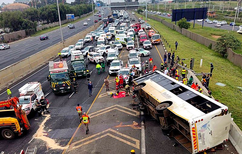 Twelve die in bus Ekurhuleni bus accident, 45 left injured