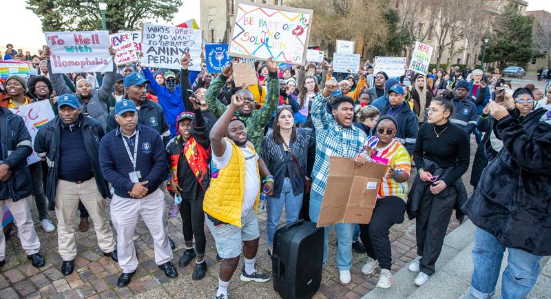 UCT protest against anti-gay academic Patrick Lumumba at EFF event