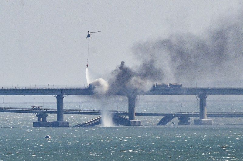 Russia's FSB arrests eight for Crimea Bridge blast