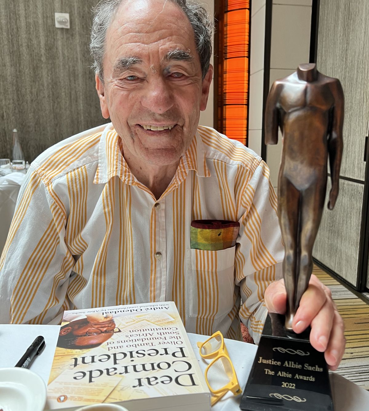 South African activist Albie Sachs honoured at Clooney Foundation for ...